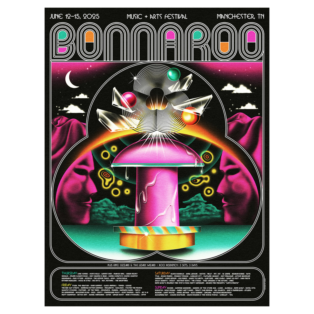 2025 Bonnaroo x LIORZH Commemorative Poster – Bonnaroo Music & Arts ...